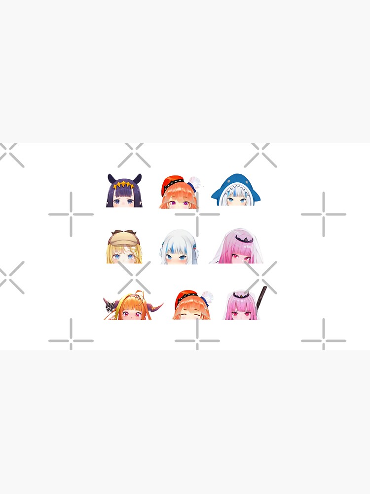 Gorra «HoloMyth Mascots pack - Hololive, Top peeker sticker set Vtuber ...