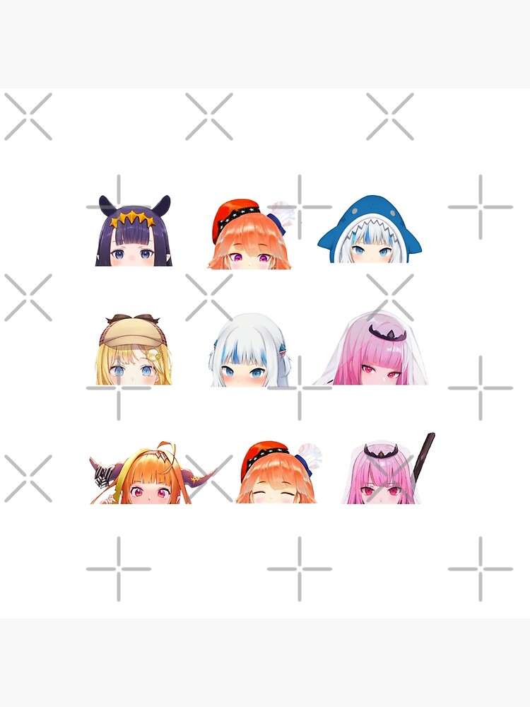 "HoloMyth-Maskottchen-Pack – Hololive, Top-Peeker-Aufkleber-Set Vtuber ...