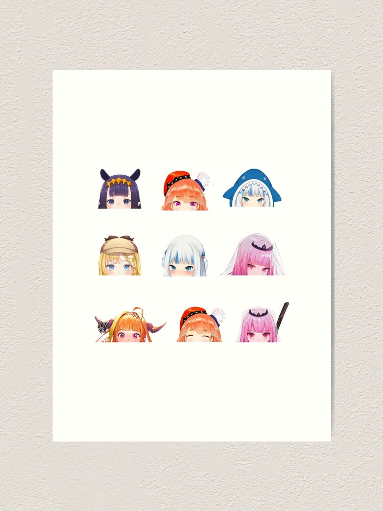 "HoloMyth Mascots pack - Hololive ,Top peeker sticker set Vtuber ...