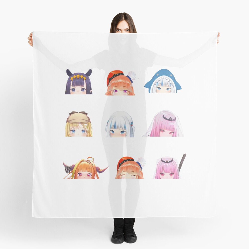 Pañuelo «HoloMyth Mascots pack - Hololive, Top peeker sticker set ...