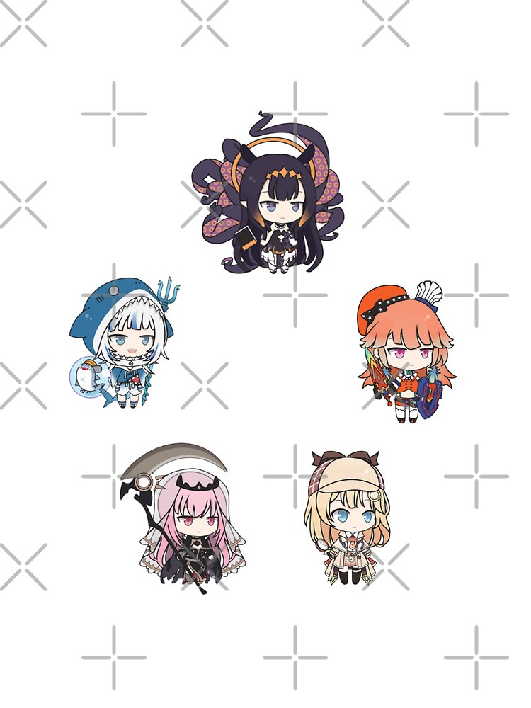 Mochila saco «HoloMyth Mascots pack - Hololive, Top peeker sticker set ...