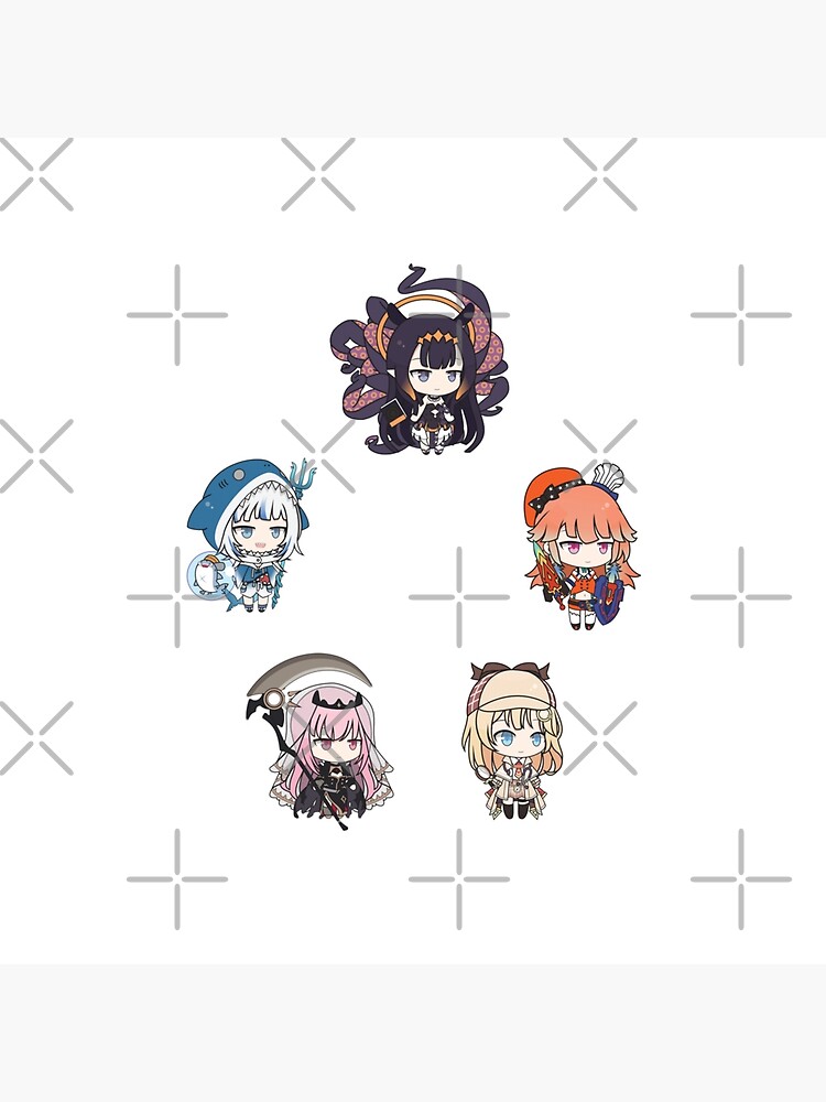 "HoloMyth Mascots pack - Hololive ,Top peeker sticker set Vtuber ...