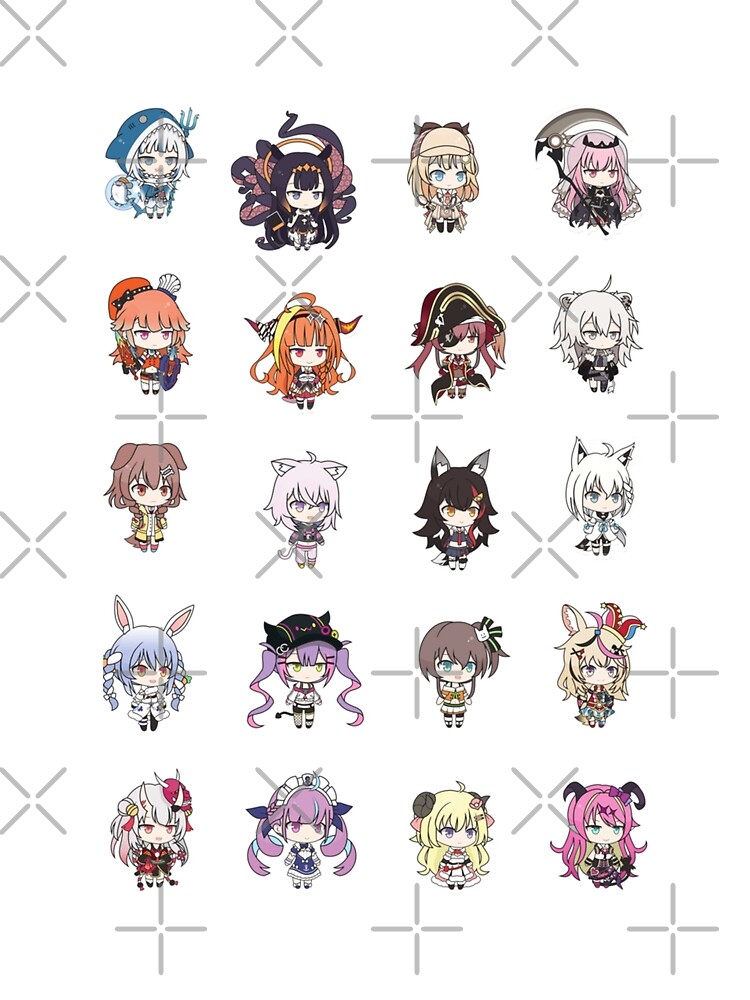 Pañuelo «HoloMyth Mascots pack - Hololive, Top peeker sticker set ...