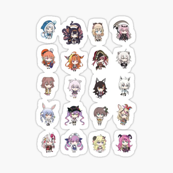 "HoloMyth Mascots pack - Hololive ,Top peeker sticker set Vtuber ...