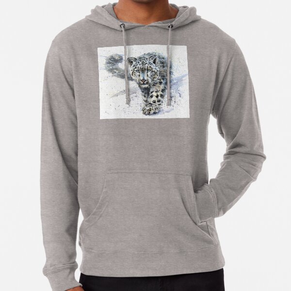 snow leopard pattern hoodie