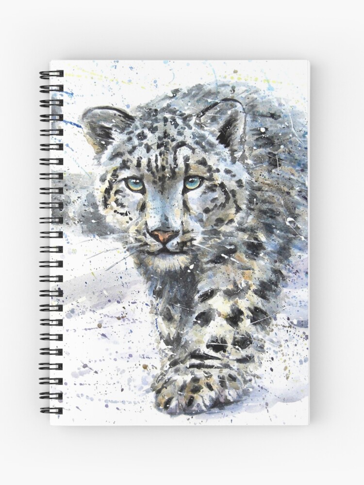 Paper Postcards Snow Leopard A6 Print With Hand Drawn Design Paper ...