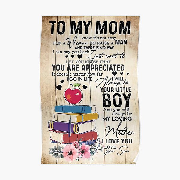 "Mother’s day meaning quotes To my teacher mom" Poster by BrennaEirlys ...