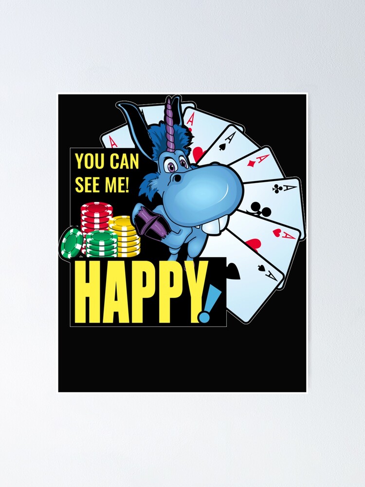 "Happy! TV series blue unicorn character Essential T-Shirt" Poster for ...