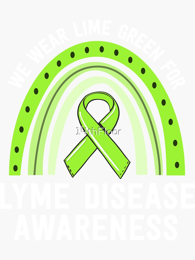 "We Wear Lime Green Lyme Disease Awareness Tick Family Group" Sticker ...