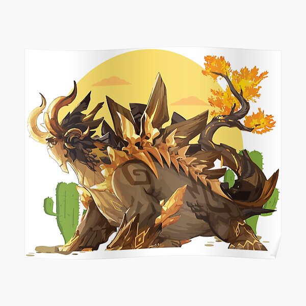 "Genshin impact Azhdaha" Poster for Sale by arianpink | Redbubble