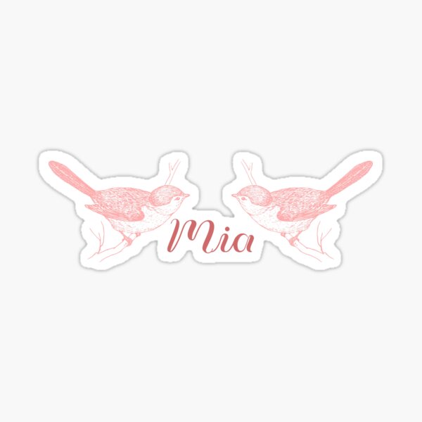 "Mia" Sticker by vintage-sigh | Redbubble