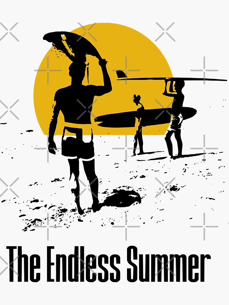 "Retro Vintage The Endless Summer Art" Sticker by AudreyRaven6 | Redbubble