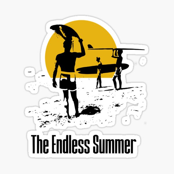 "Retro Vintage The Endless Summer Art" Sticker by AudreyRaven6 | Redbubble