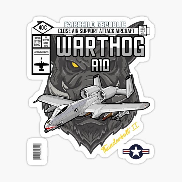 "A-10 Warthog Limited Edition Comic " Sticker for Sale by ...