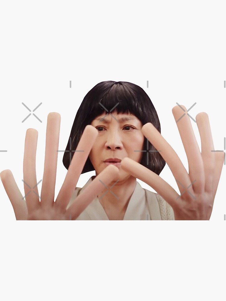 "Everything Everywhere All At Once Evelyn Wang looking at hotdog ...