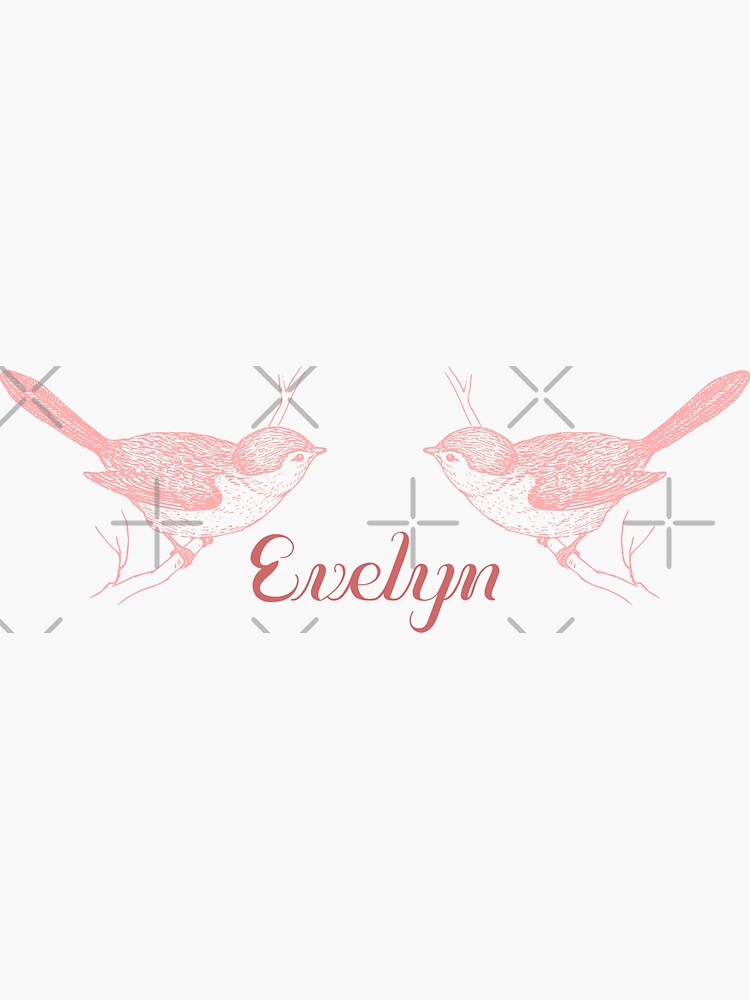 "Evelyn" Sticker by vintage-sigh | Redbubble