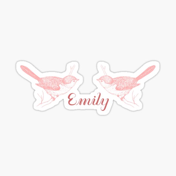 "Emily" Sticker by vintage-sigh | Redbubble