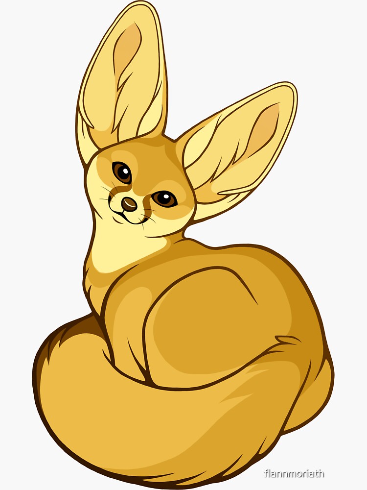 "Fennec Fox" Sticker by flannmoriath | Redbubble