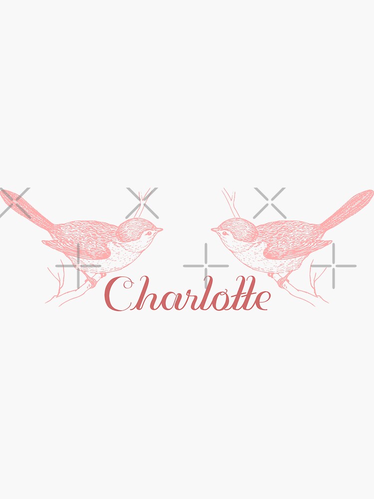 "Charlotte" Sticker by vintage-sigh | Redbubble