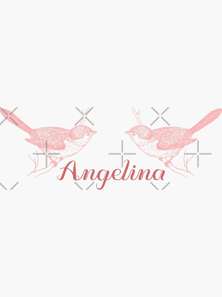 "Angelina" Sticker by vintage-sigh | Redbubble