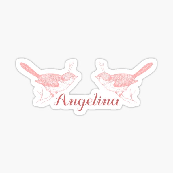 "Angelina" Sticker by vintage-sigh | Redbubble