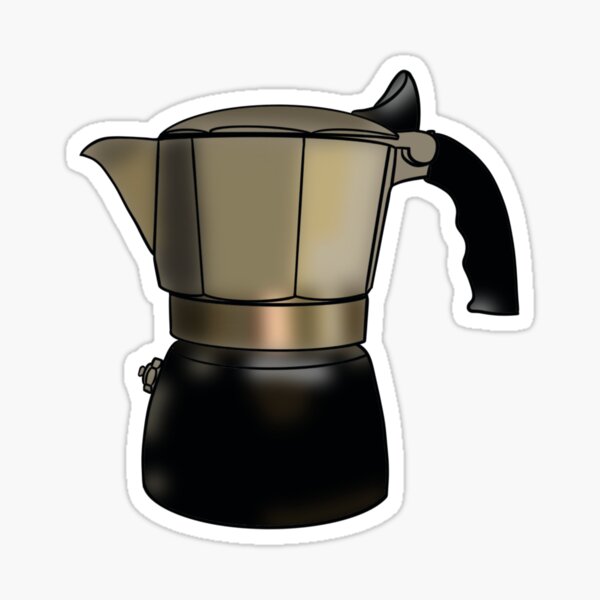 "Moka Pot" Sticker by corky-browne | Redbubble