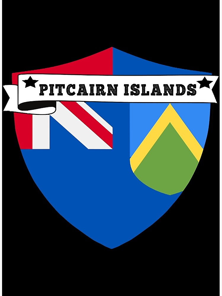 Lámina artística «ESCUDO DEL PAÍS DE LAS ISLAS PITCAIRN, BANDERA ...