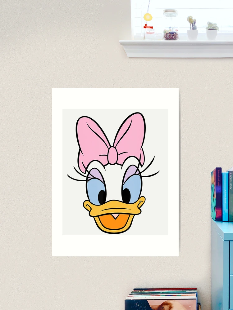Daisy Duck Face Disney Daisy Duck With Pink Bow Edible Icing Cake,