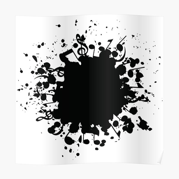 "Music Note and Symbol Splatter" Poster by CatsWCleavers | Redbubble