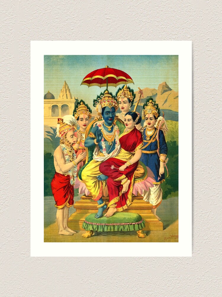 " Ram Panchayatan by Raja Ravi Varma" Art Print for Sale by High ...