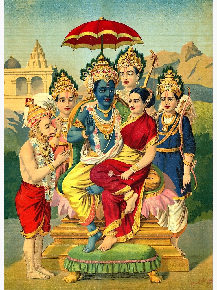 " Ram Panchayatan by Raja Ravi Varma" Art Print for Sale by High ...