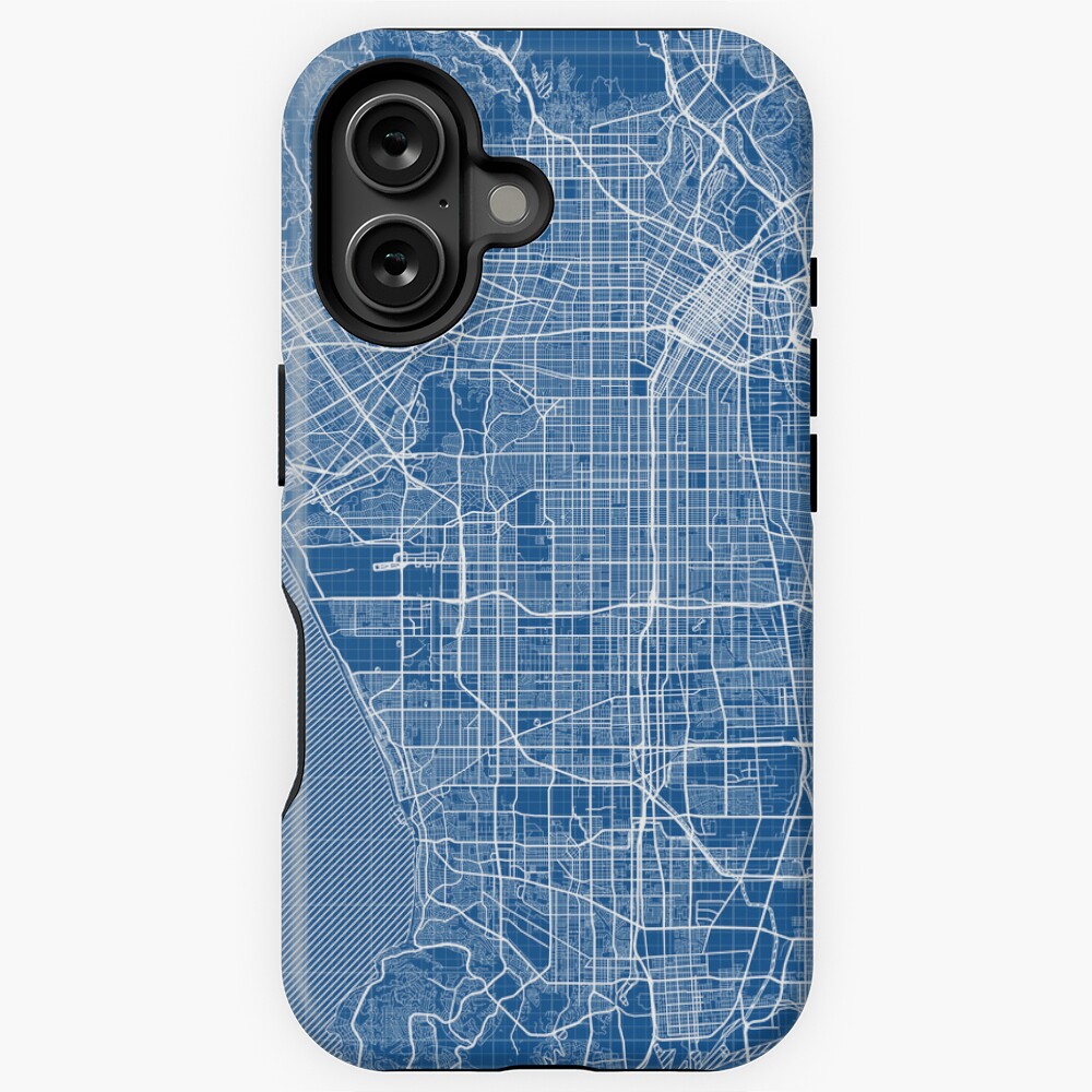 "Los Angeles City Map of California, USA - Blueprint" Poster for Sale ...