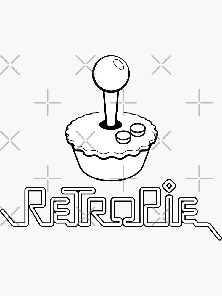 "retropie black white" Sticker for Sale by yourgeekside | Redbubble