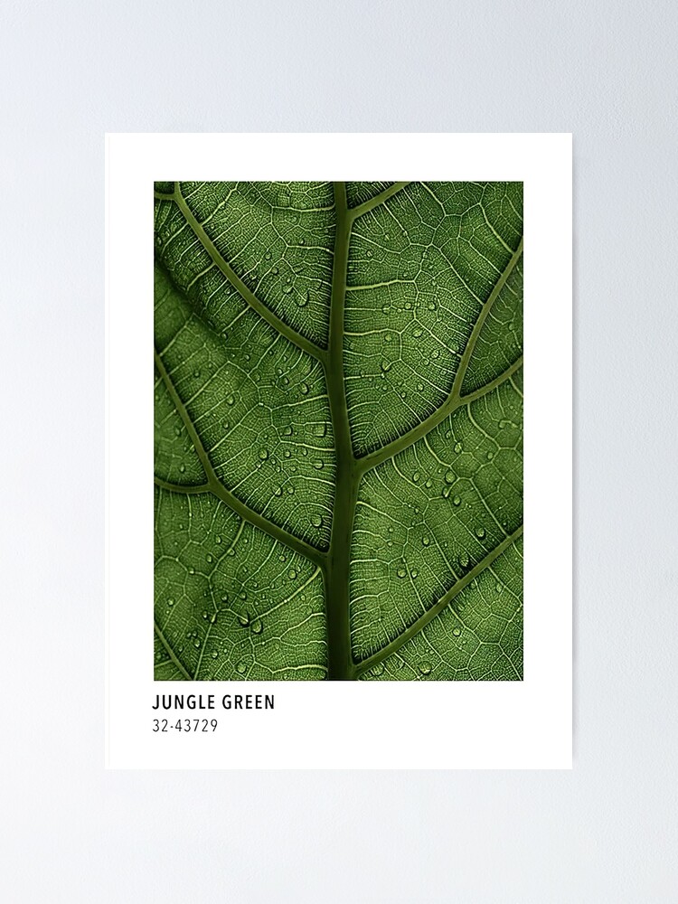 "Jungle Green Pantone Color Card" Poster for Sale by Brown-louis ...