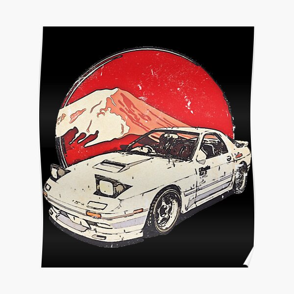 "Initial D Ryosuke Takahashi Rx7 Fc3s Essential T-Shirt" Poster by ...