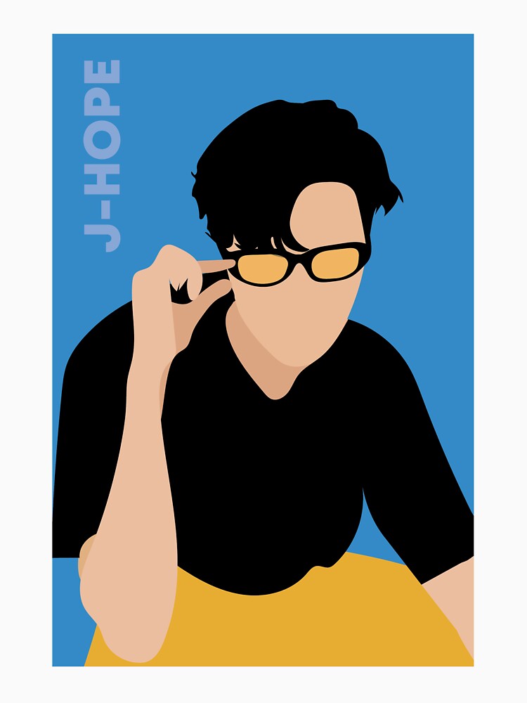 "BTS J-Hope Outline Drawing" T-shirt by andrepak | Redbubble