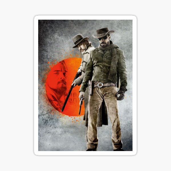 "Django Unchained Poster" Sticker by fveronicat | Redbubble