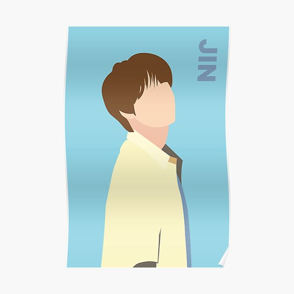 "BTS Jin Outline Drawing" Poster for Sale by andrepak | Redbubble