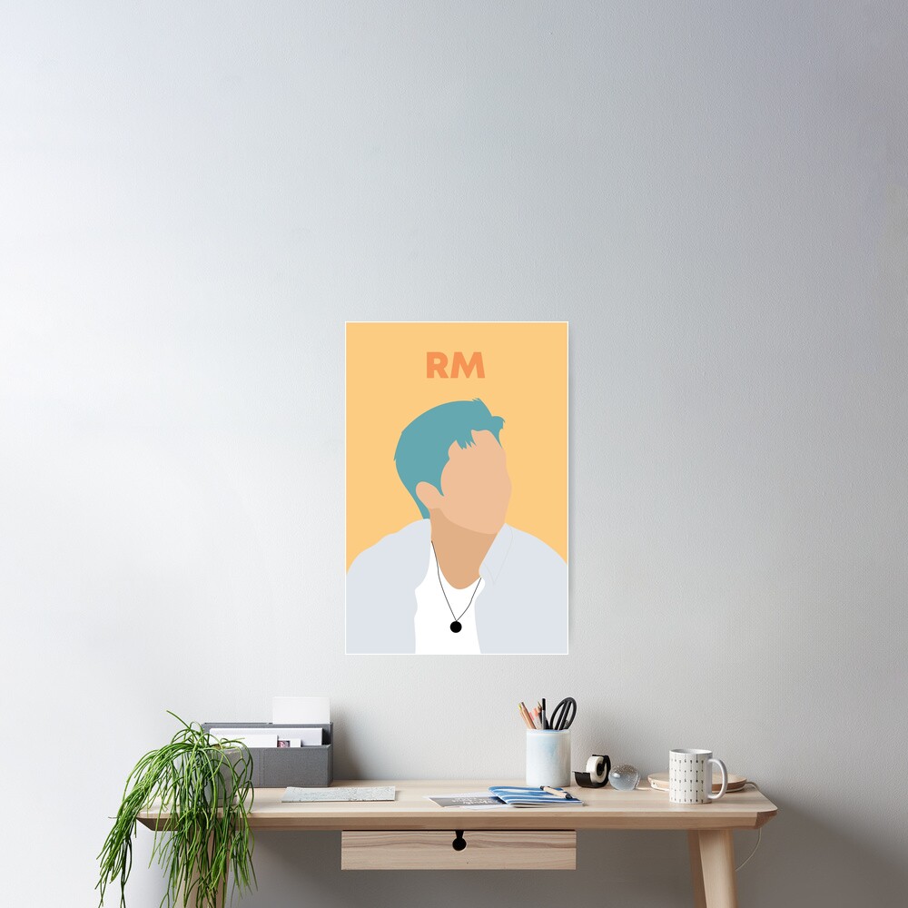 "BTS RM Outline Drawing" Poster for Sale by andrepak | Redbubble