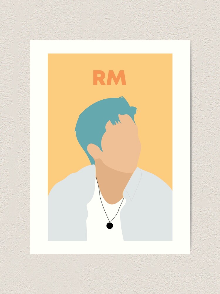 "BTS RM Outline Drawing" Art Print for Sale by andrepak | Redbubble