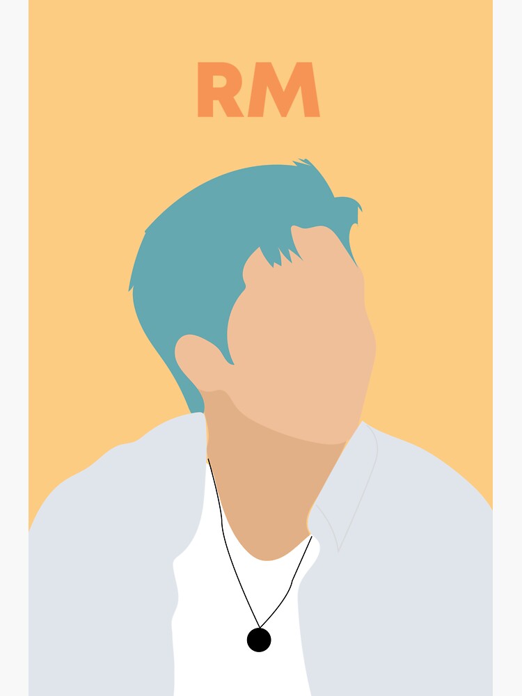 "BTS RM Outline Drawing" Sticker for Sale by andrepak | Redbubble
