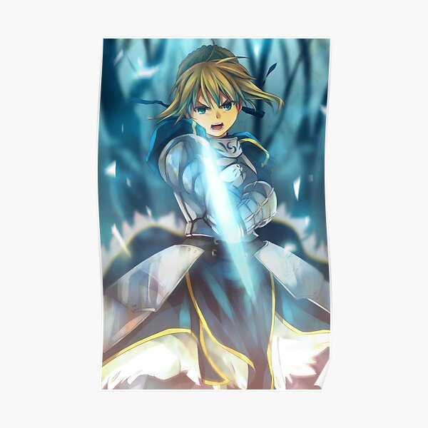 "Fate / Saber" Poster for Sale by banafria | Redbubble