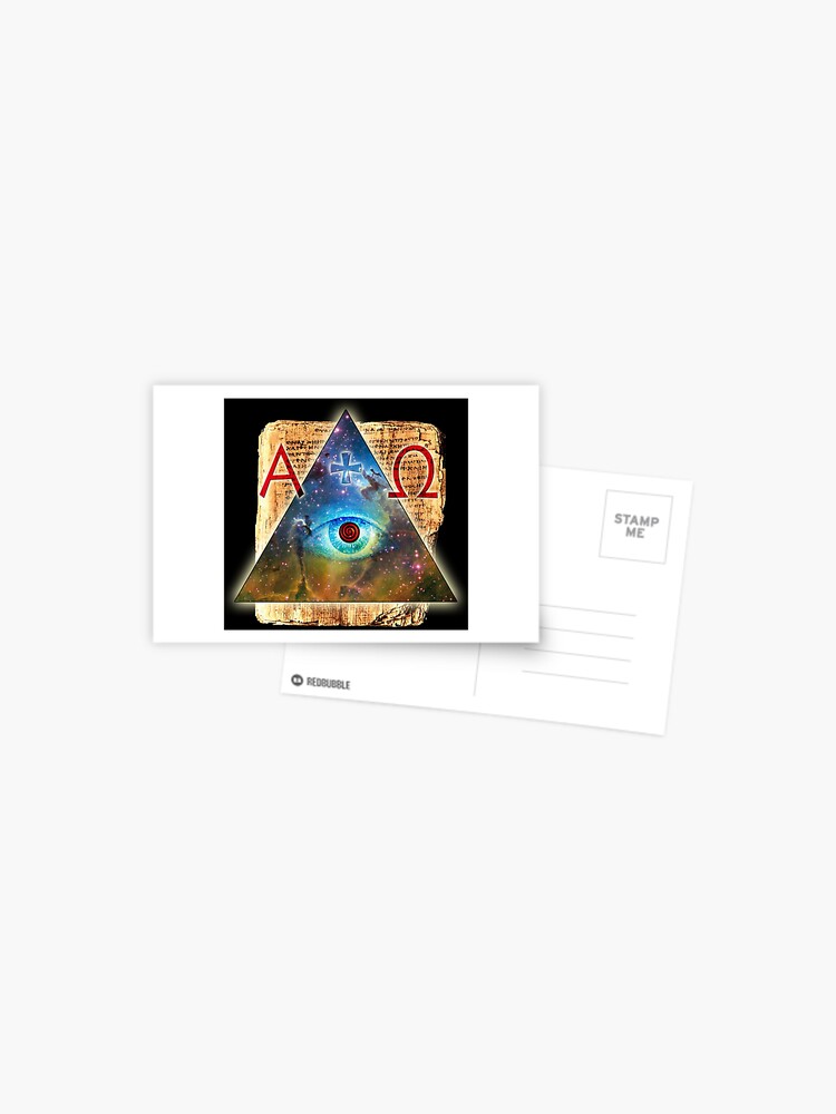 "Eye of God Alpha Omega magic cross geek" Postcard by Margarita-Art ...