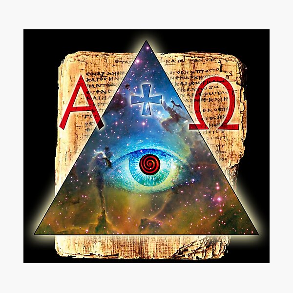 "Eye of God Alpha Omega magic cross geek" Photographic Print by ...