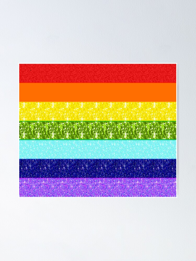 "Rainbow glitter" Poster for Sale by Edgeofsara | Redbubble