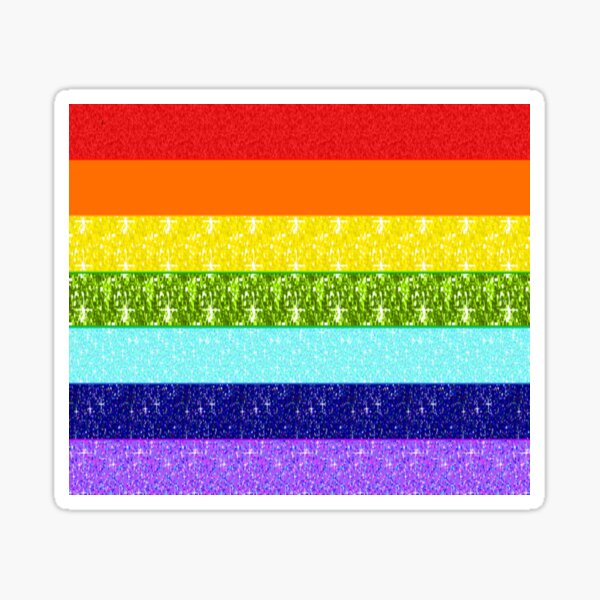 "Rainbow glitter" Sticker by Edgeofsara | Redbubble