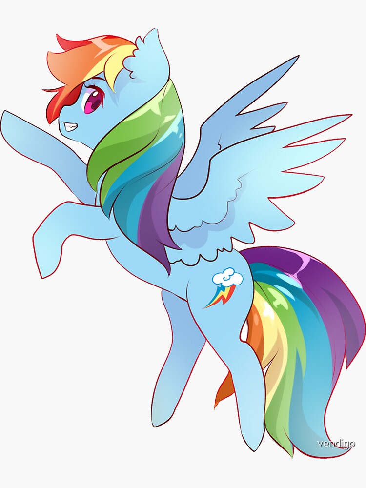 "Rainbow Dash" Sticker by vendigo | Redbubble
