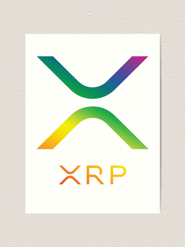 "RAINBOW GRADIENT XRP RIPPLE NEW LOGO" Art Print for Sale by AdamPaul67 ...
