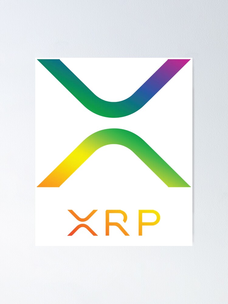 "RAINBOW GRADIENT XRP RIPPLE NEW LOGO" Poster for Sale by AdamPaul67 ...