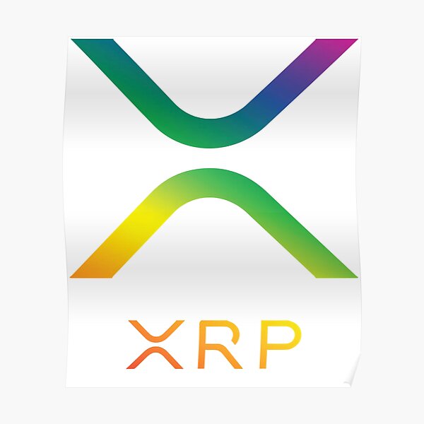 "RAINBOW GRADIENT XRP RIPPLE NEW LOGO" Poster for Sale by AdamPaul67 ...